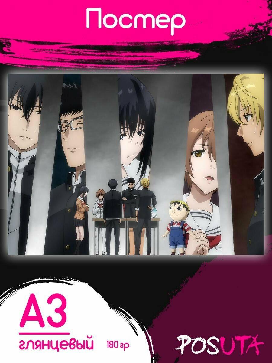 Плакаты Игра друзей аниме картины интерьерные А3