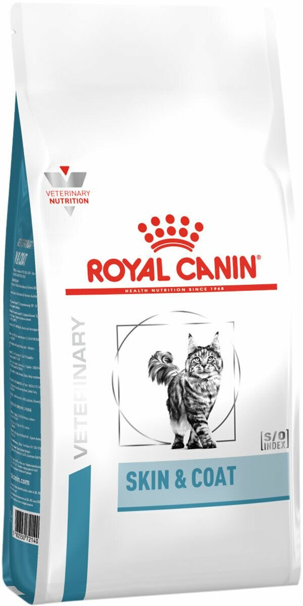 Royal Canin, Skin & Coat, сухой корм для стерилизованных кошек с чувствительной кожей до 7 лет 400г