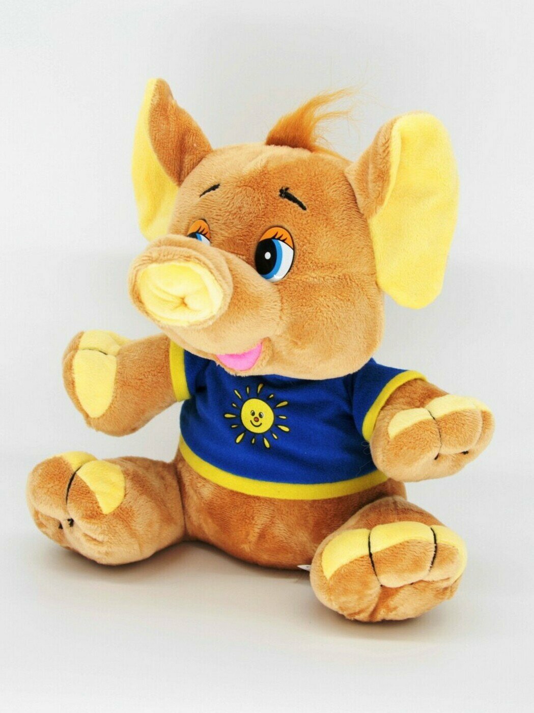 Мягкая игрушка акимбо КИТ Слоник поет "Сильные слоны" 25 см.