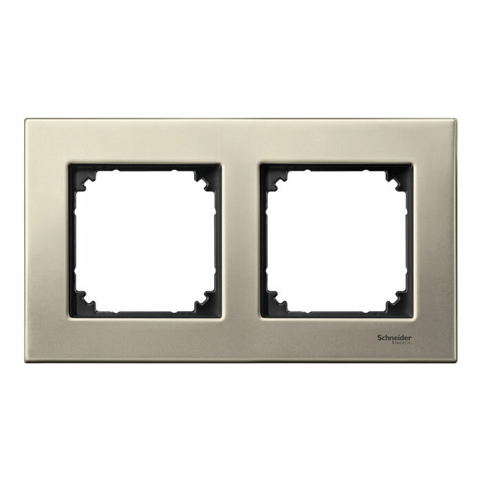 Рамка Schneider Electric Merten System MTN403205, титан, металл, 2 места, IP20