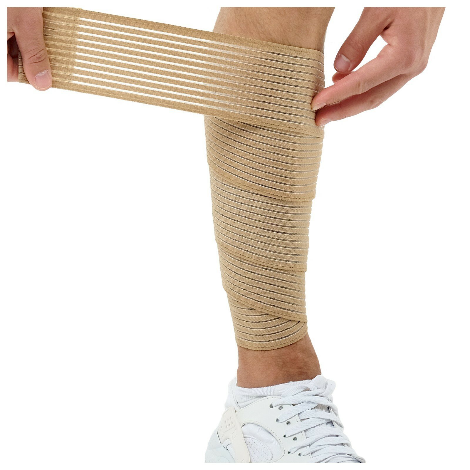 Бинт-бандаж эластичный с фиксацией на липучке 1 пара, размер универсальный