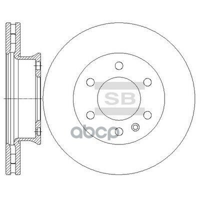Диск тормозной передний! MB Sprinter/VW Crafter 06> Sangsin brake арт. SD5601