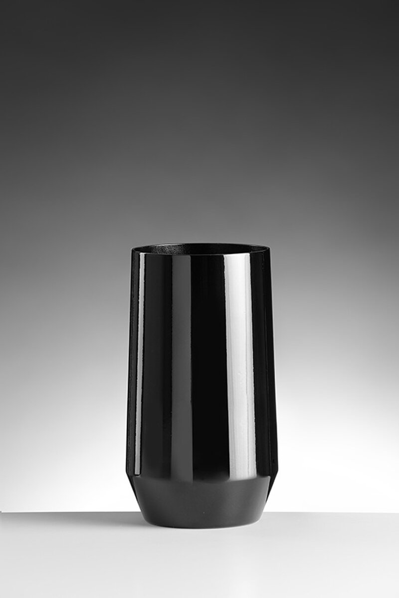 Многоразовый черный пластиковый стакан Premium 400 мл