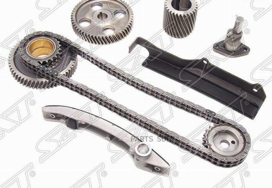 Комплект замены цепи ГРМ Mitsubishi Delica 94-07 / L200 96-06 4M40 Sat арт. TKMIT106