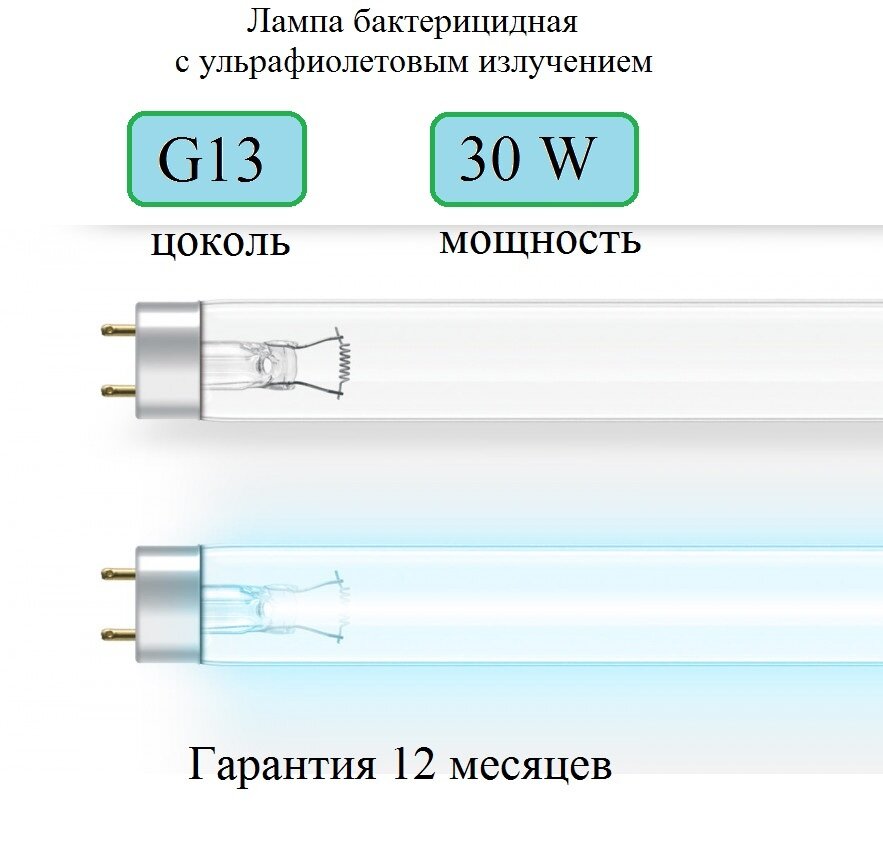 Бактерицидная ультрафиолетовая лампа для рециркулятора, 25 шт.