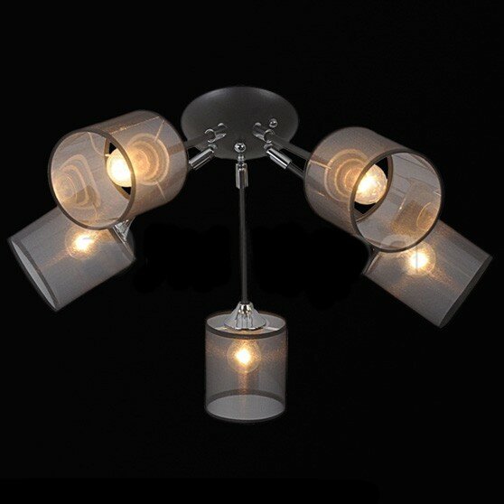 Люстра AURA 9722-5 CR+BK