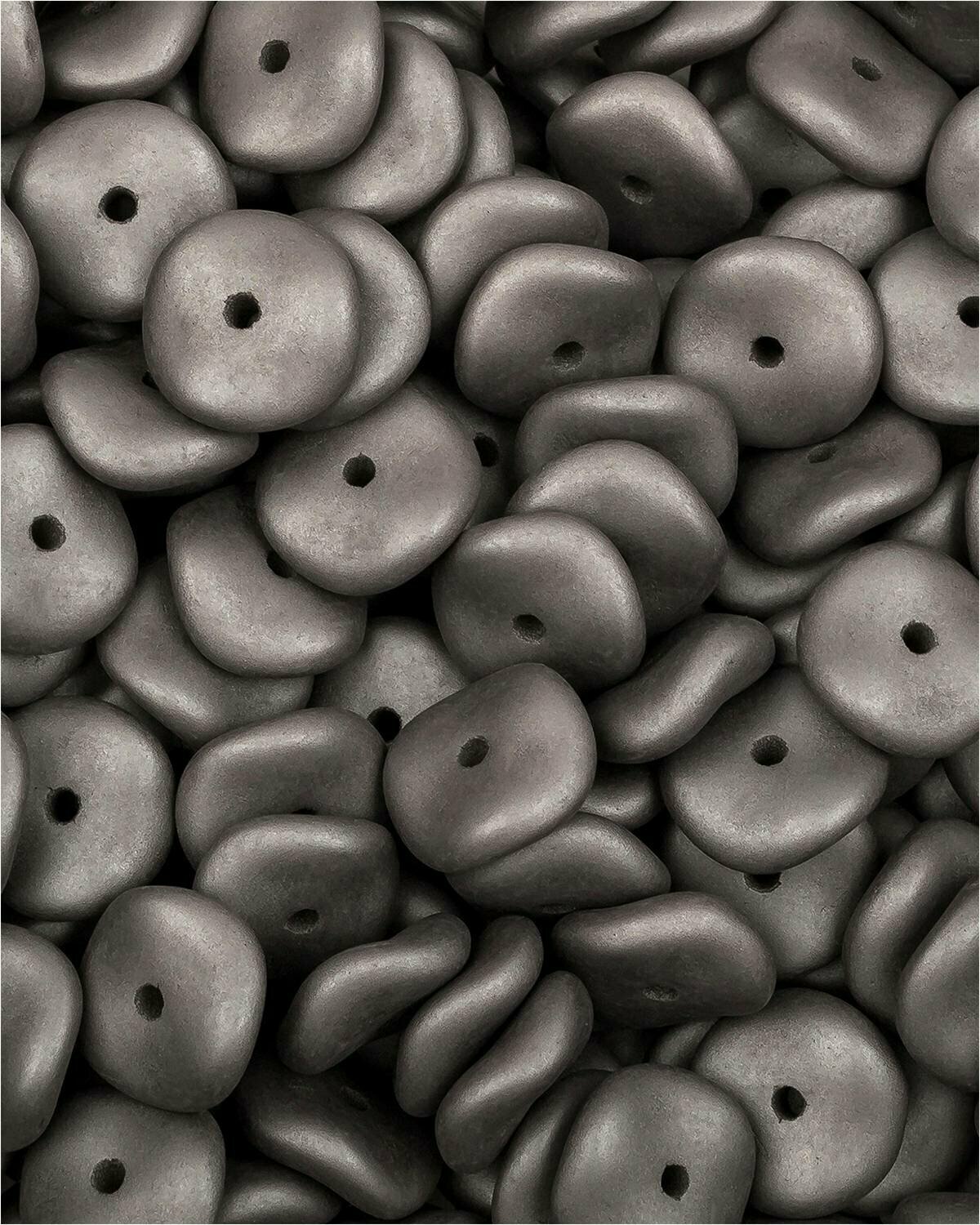 Стеклянные чешские бусины, Wavelet Beads, 10 мм, цвет Metallic Steel, 10 шт.