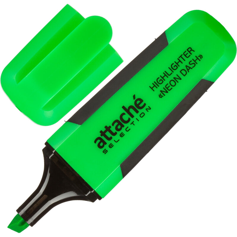 Маркер текстовыделитель Attache Selection Neon Dash 1-5мм зеленый HL7010 1591141