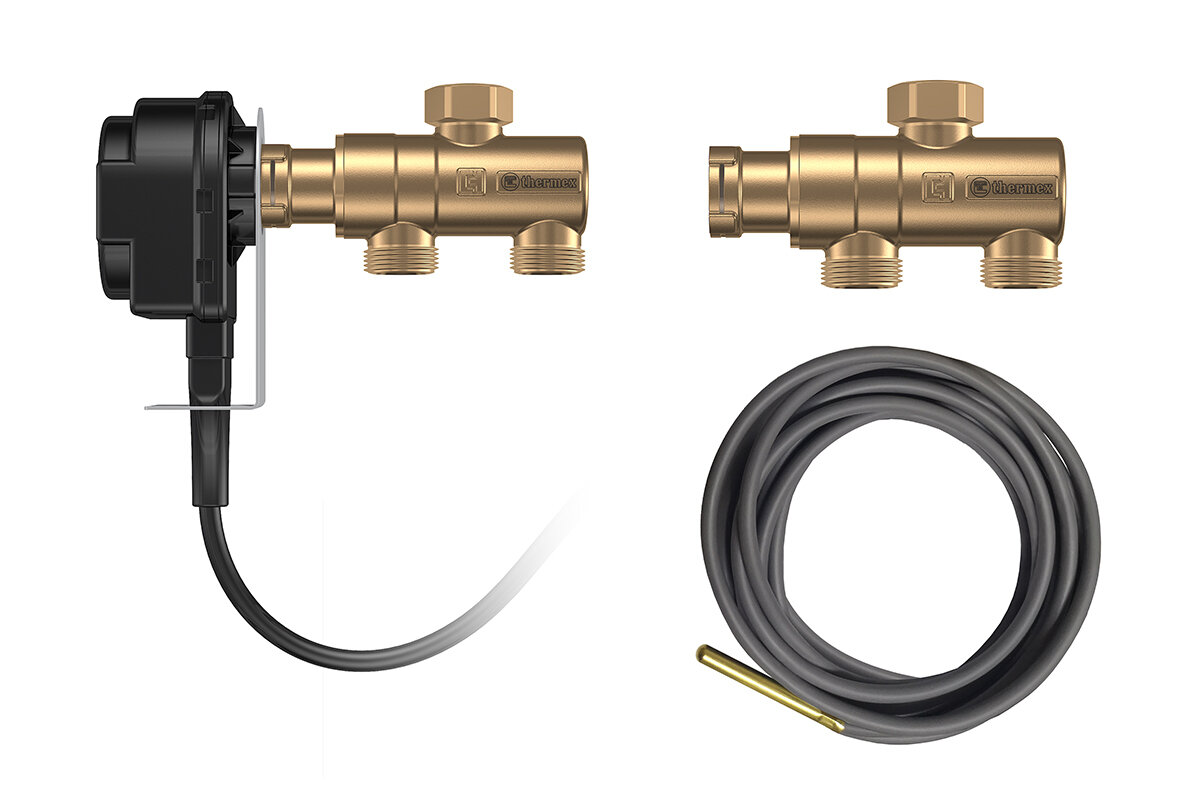 Комплект присоединения бойлера к котлу 3/4 с сервоприводом (фугас) dLine U Thermex
