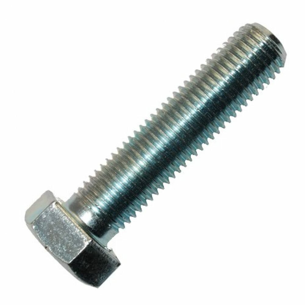 Болт с шестигранной головкой Метизный двор 12x120 DIN 933, 50 шт, из стали, покрытие цинком, класс прочности