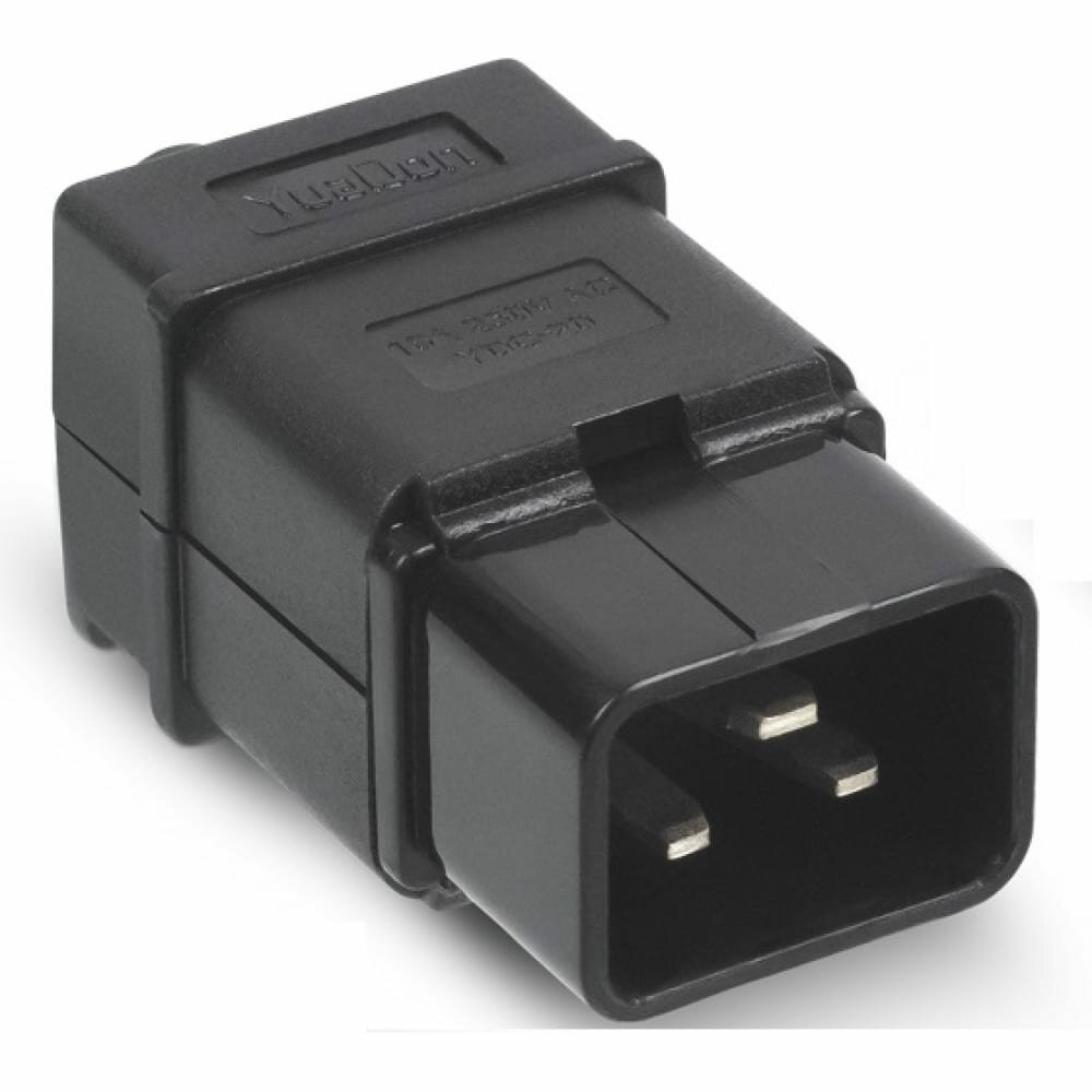 Разборная вилка Cabeus С20, 16А, 250 V, черная IEC-320-C20