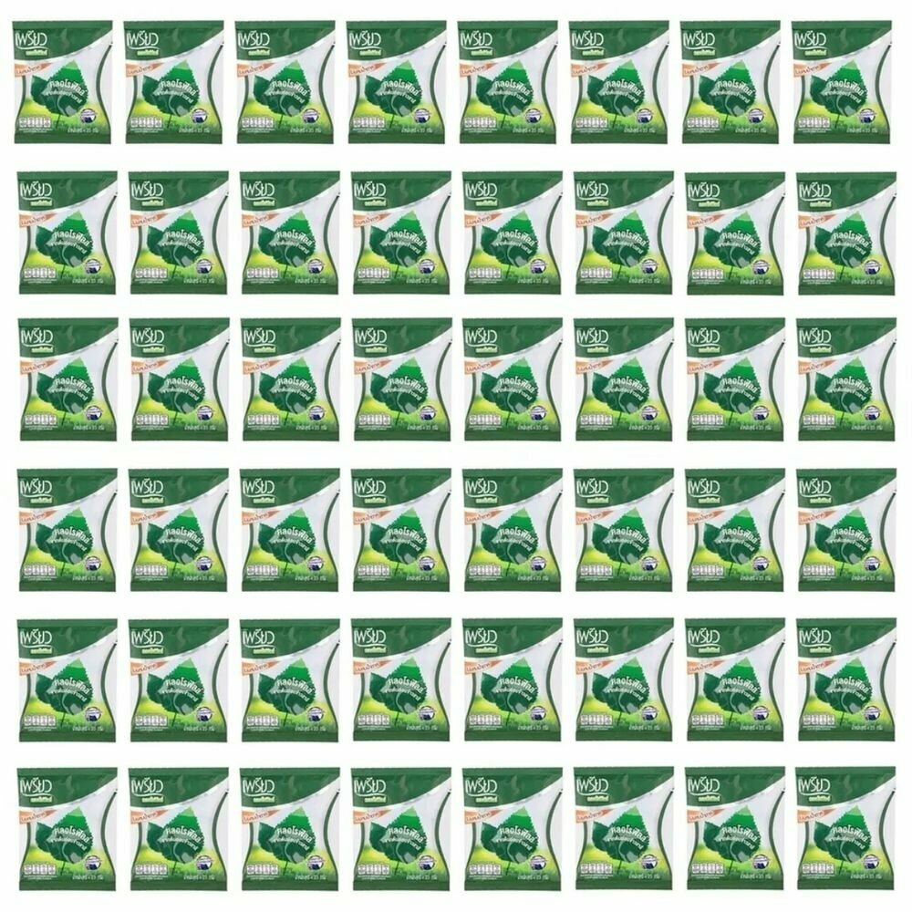 Preaw Brand Тайский хлорофилл порошковый без добавок и примесей, упаковка 48 шт