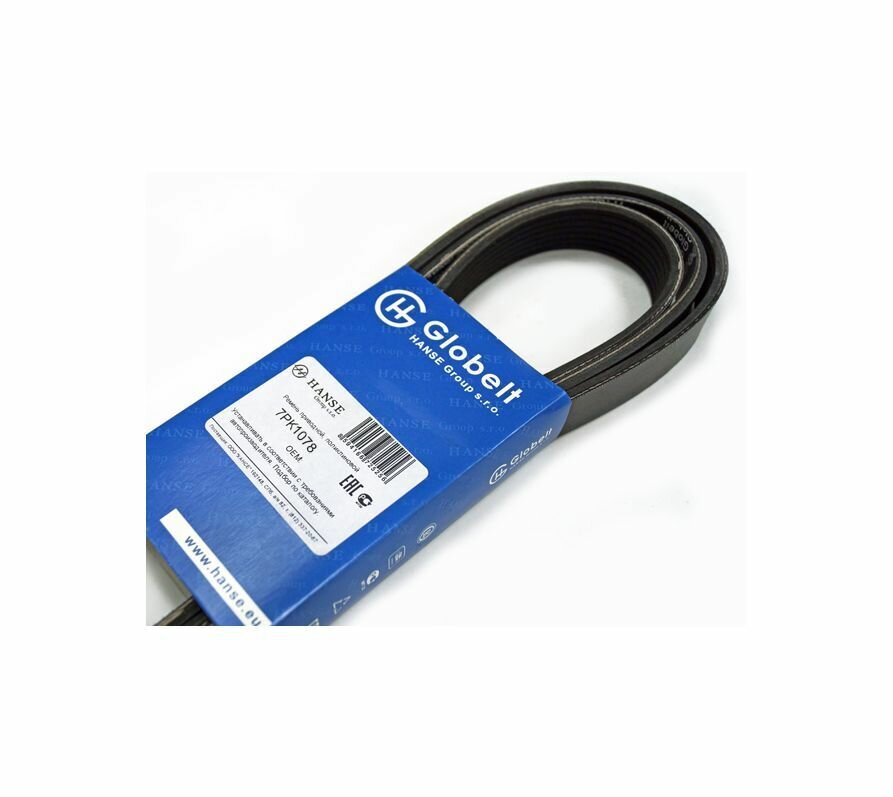 Ремень приводной поликлиновой, GLOBELT 7PK1078