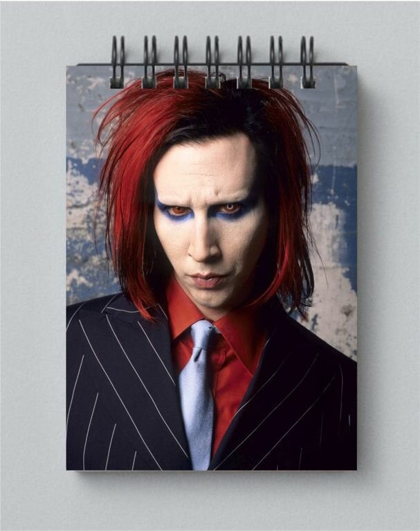 Блокнот Marilyn Manson, Мэрилин Мэнсон №2, Размер А6 - 10 на 15 см
