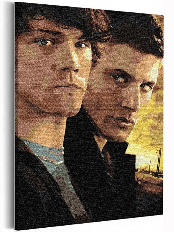 Сверхъестественное Раскраска картина по номерам на холсте 30х40