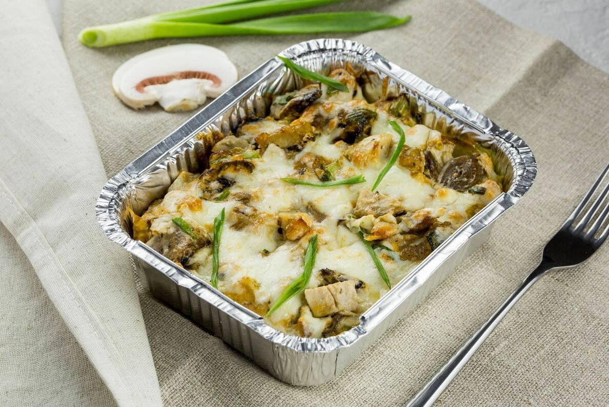 Форма для выпечки алюминиевая многоразовая 5 шт, 303x236x50 мм, термостойкие формы для запекания