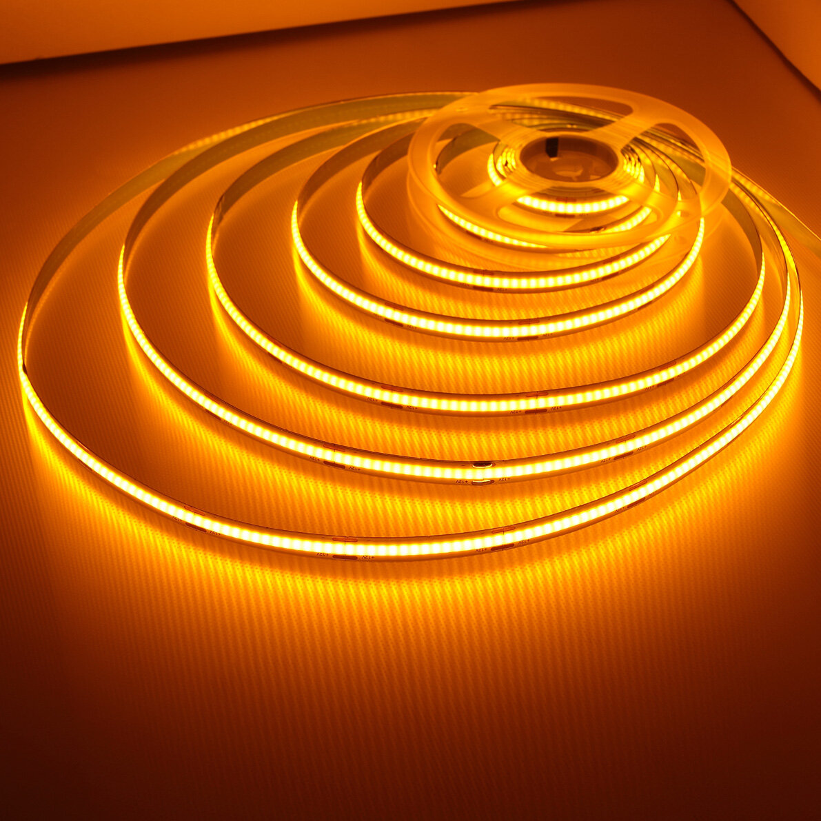 Светодиодная лента COB, 336 chip/m, yellow, 12V, IP20, A236