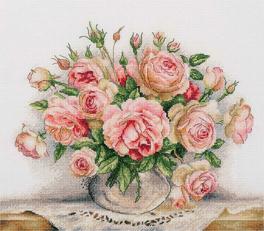Набор для вышивания PANNA "Золотая серия" C-7294 "Букет роз"