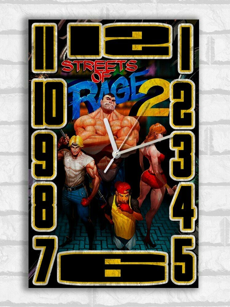 Настенные бесшумные часы ОСП, игра Bare Knuckle 2 Street of rage 2 - 731