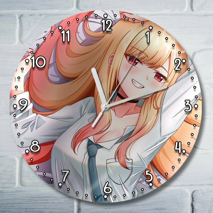 Настенные часы УФ с рисунком аниме My Dress-Up Darling - 3555