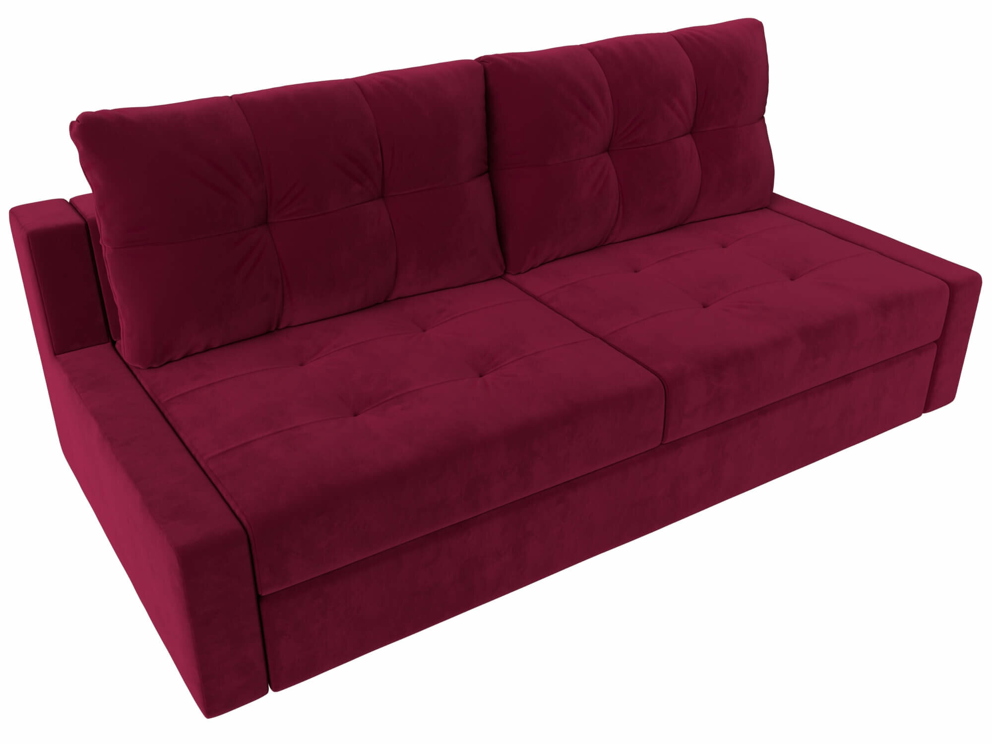 Artum Прямой диван Мартин микровельвет бордовый