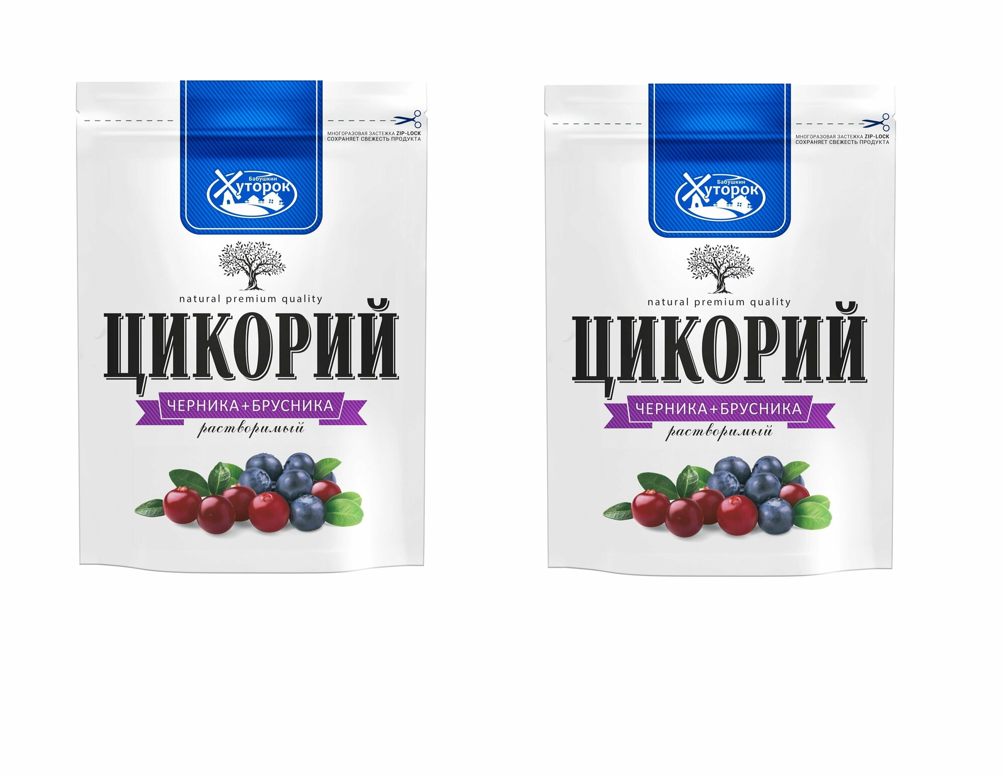 Цикорий Бабушкин Хуторок черника и брусника 100 г, 2 шт