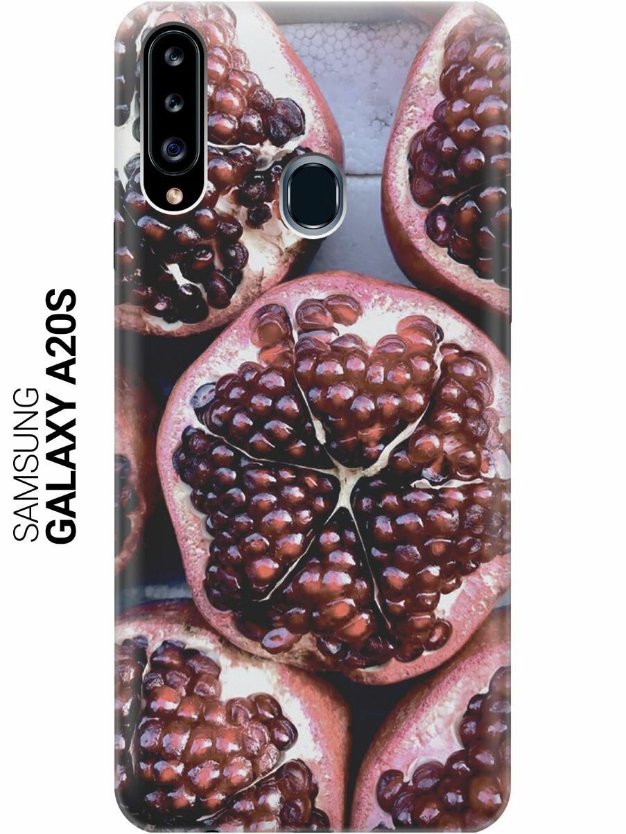 Силиконовый чехол на Samsung Galaxy A20s, Самсунг А20 эс с принтом "Гранаты"