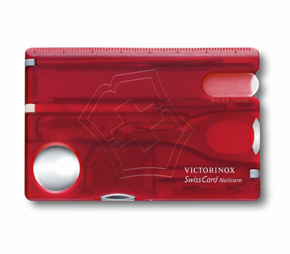Швейцарская карта VICTORINOX SwissCard Nailcare (0.7240) набор путешественника, красная