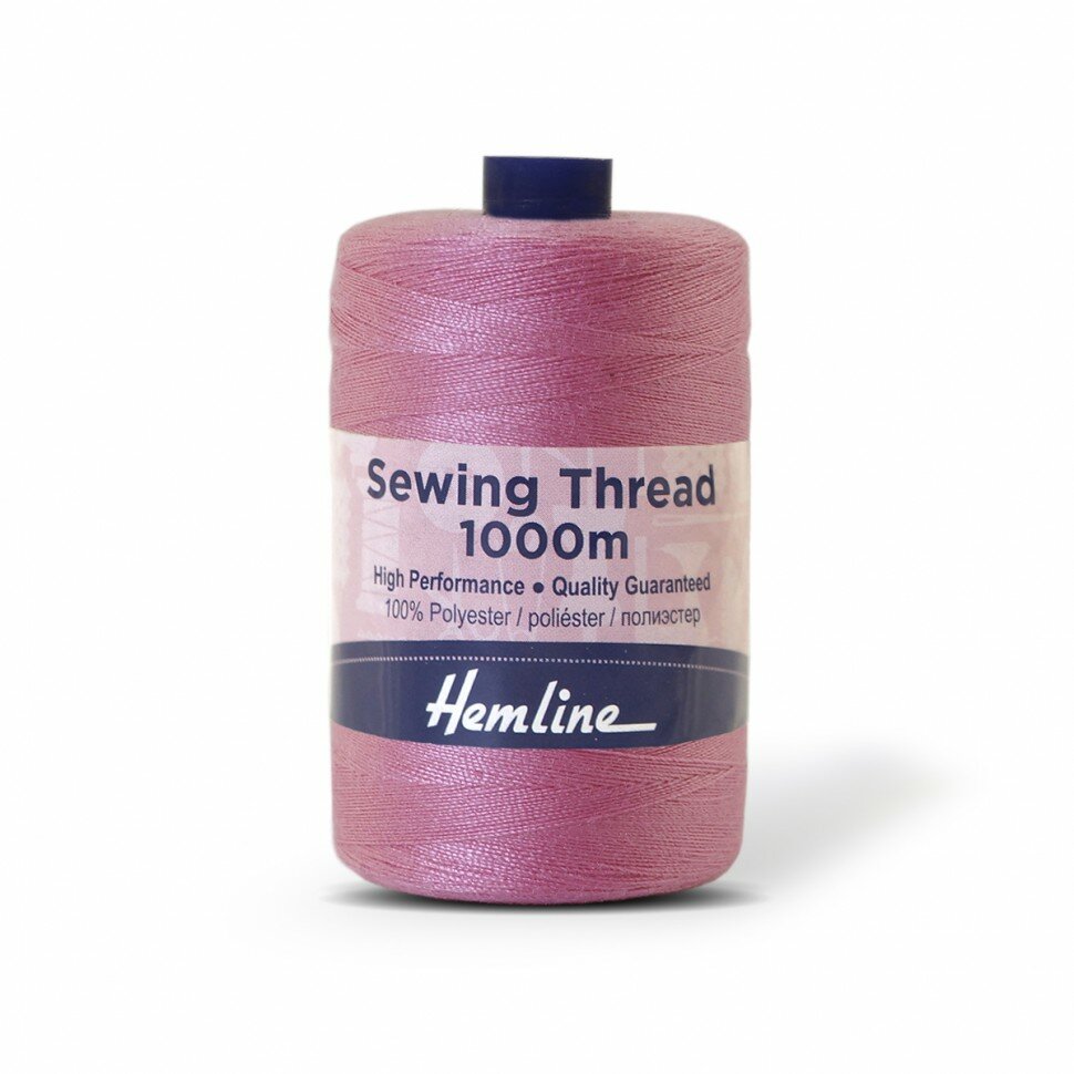 Hemline Нить универсальная для шитья #N4124.540 Насыщенный розовый, 1000м, 40/2
