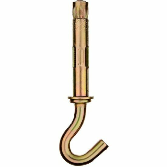 Болт анкерный с крюком Зубр 12 x 70 мм, 25 шт, желтопассивированный, Профессионал 302372-12-070