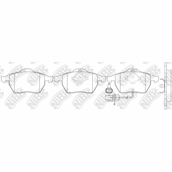 Колодки тормозные дисковые Nibk PN0300W, 4 шт