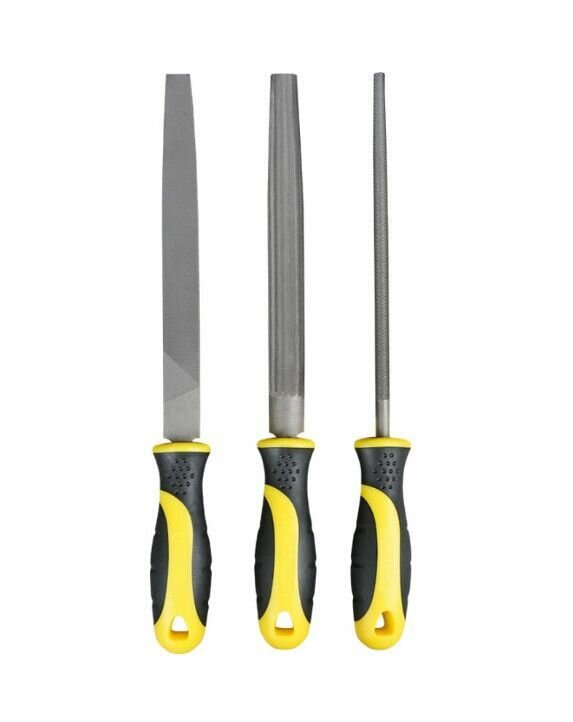 Набор напильников Berger BG1296 3 предмета, насечка №2, 200 мм