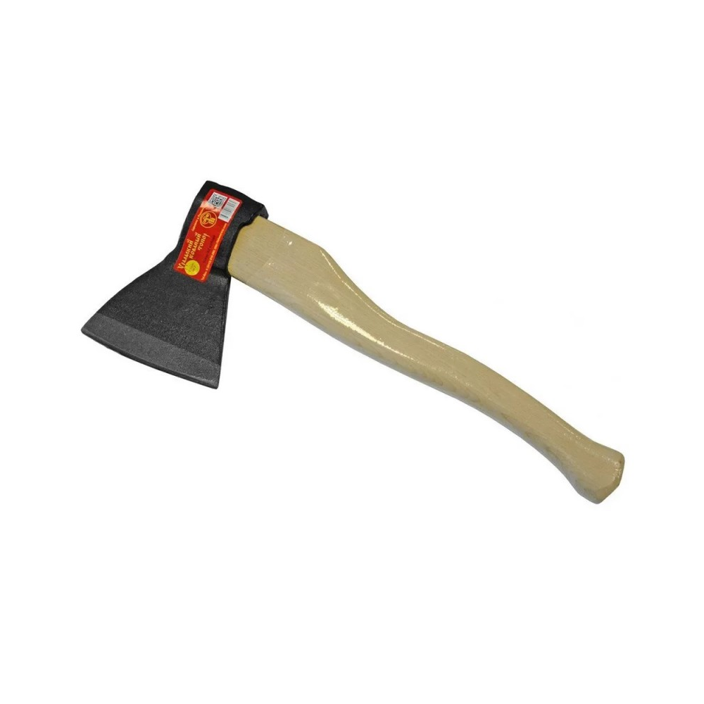 Топор столярно-плотничный, кованый, деревянный топорище, округлое лезвие