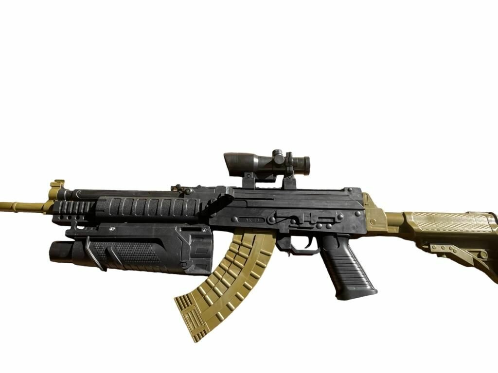 Автомат в пакете на пульках хаки