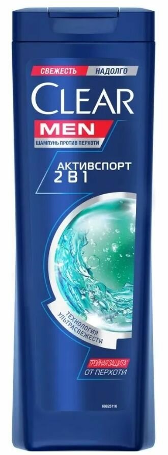 Clear Шампунь от перхоти Men Активспорт, 2в1, 400 мл