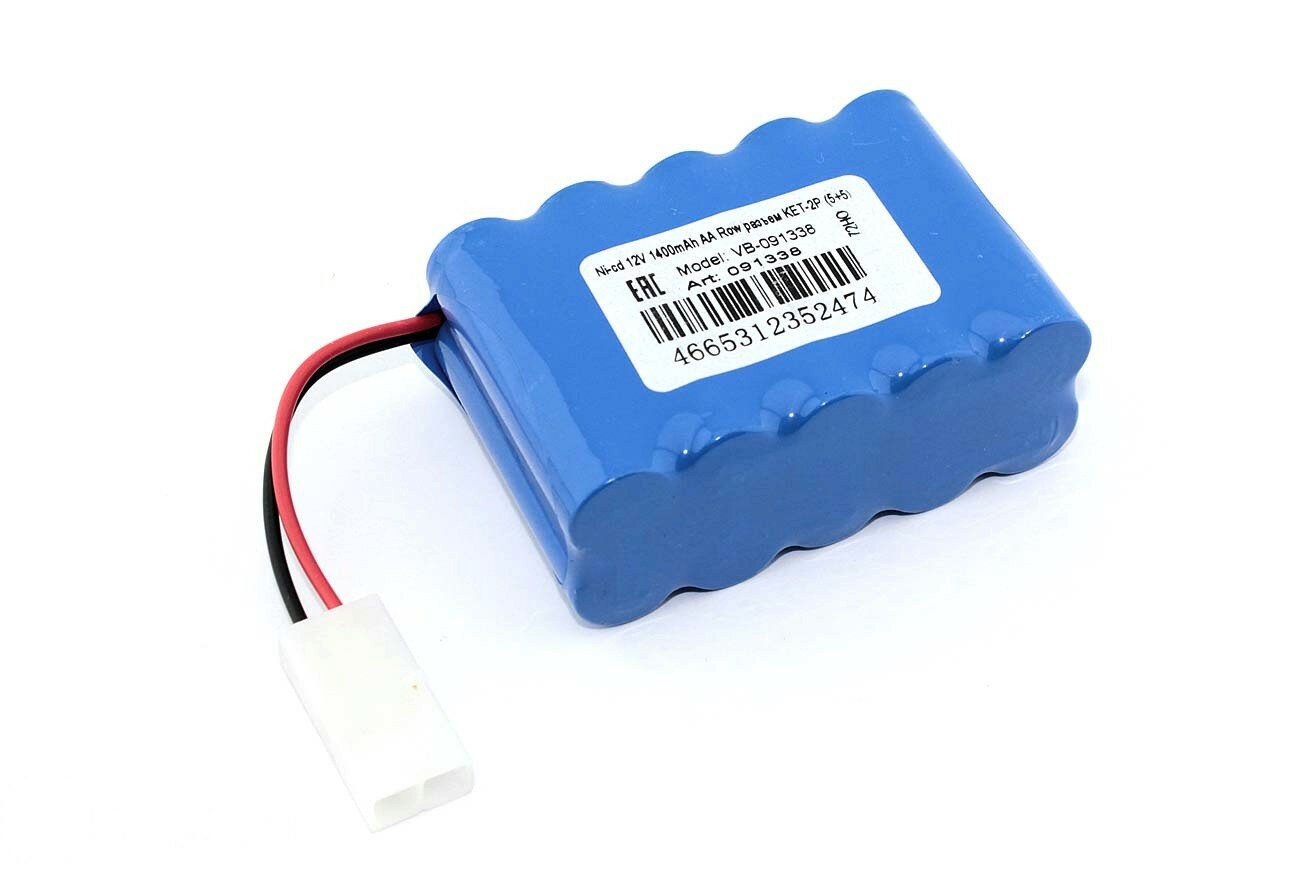 Аккумулятор Ni-cd 12V 1400mAh AA Row разъем KET-2P (4+4)