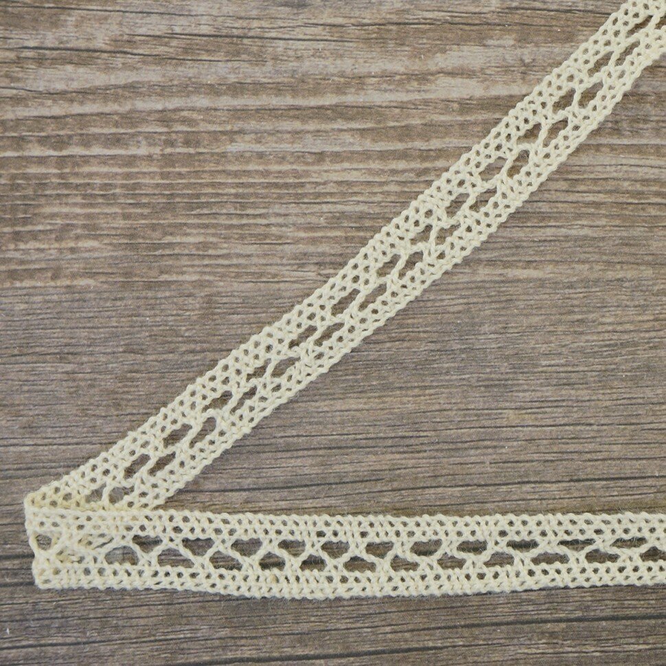 Hemline VL08.034C Кружево хлопковое на картонной катушке, цвет кремовый