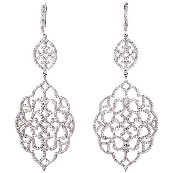 Серьги, серебро, 925 проба, фианит