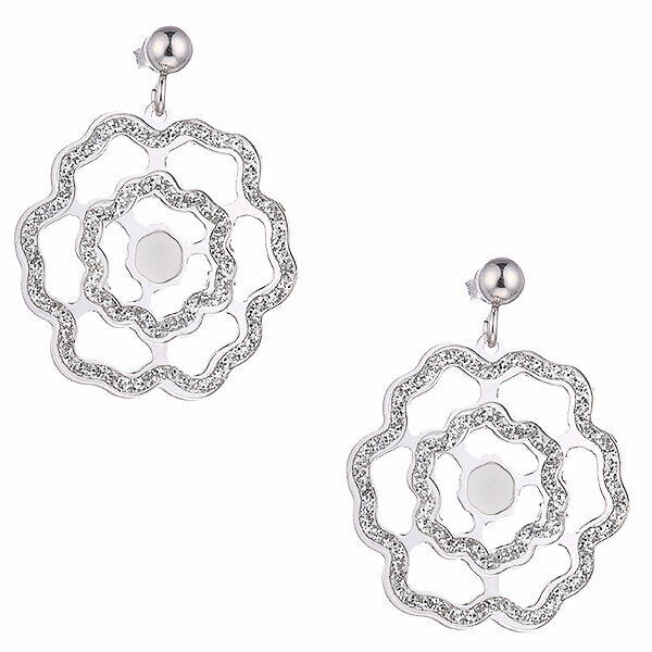 Серьги, серебро, 925 проба, эмаль