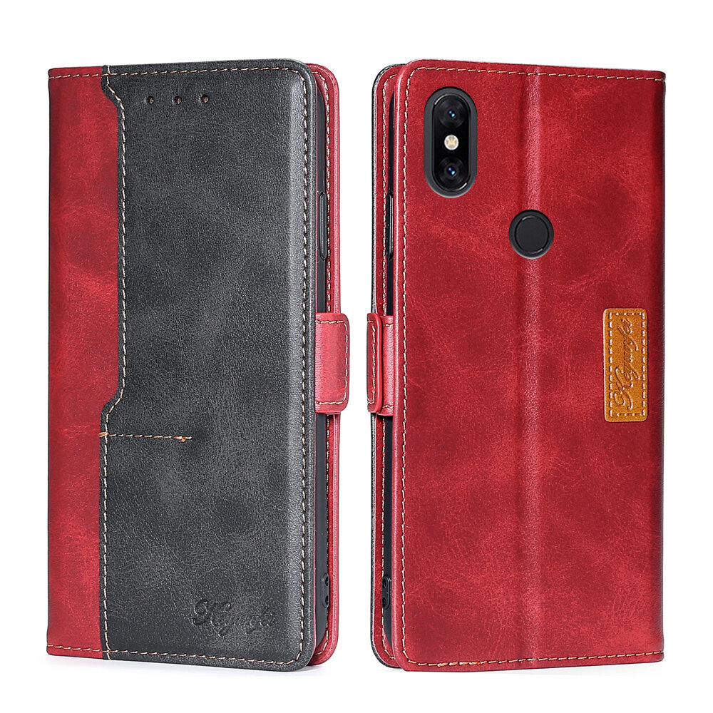 Чехол-книжка MyPads для Xiaomi Mi Mix 3 / Сяоми Mi Mix 3 (Черный + красный)