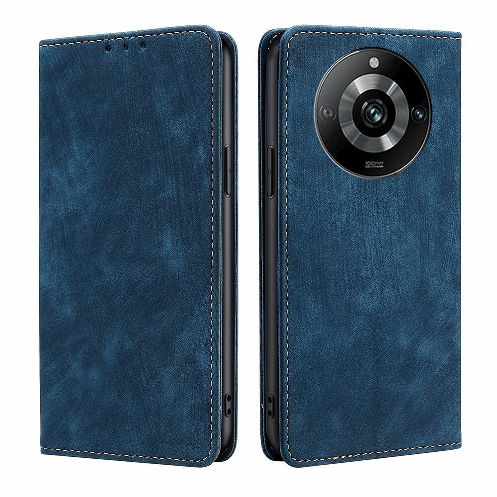 Чехол-книжка MyPads для Realme 11 Pro / 11 Pro+ / Реалми 11 Про/11 Про Плюс мягкое прикосновение (синий)