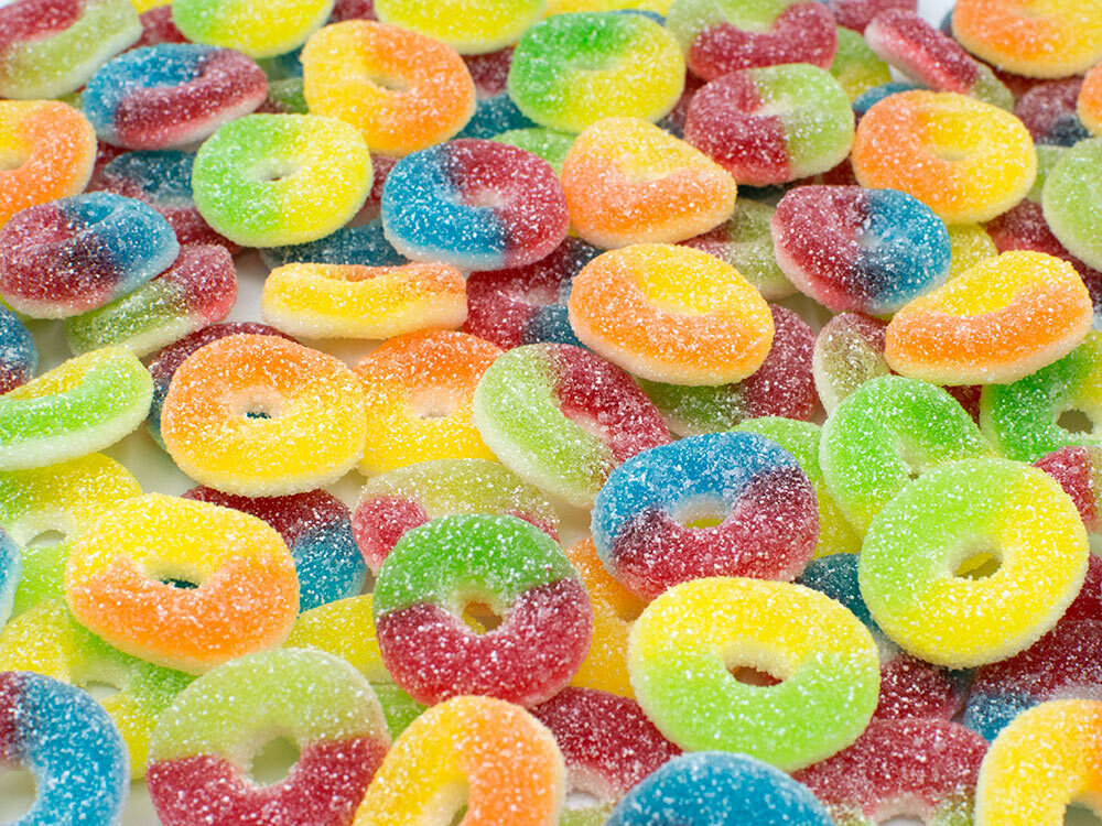 Мармелад жевательный "Кольца мини ассорти" кислые 1кг FINI/Испания