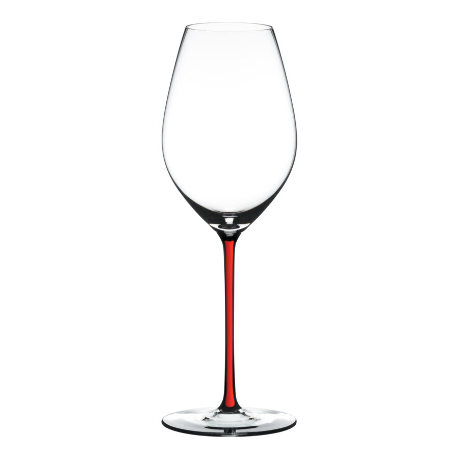 Бокал для шампанского Riedel Fatto a Mano Champagne 445 мл, красная ножка, ручная работа, хрусталь