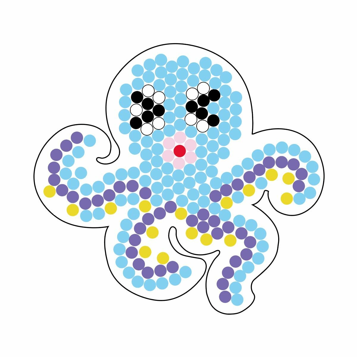 Термомозаика для детей, набор "Hobbius" TLS-01 №09 Осьминог