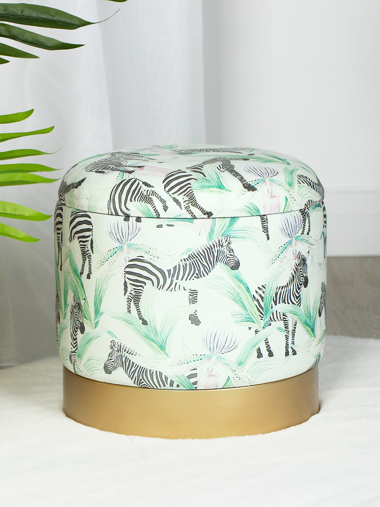 49-297M Пуф с крышкой 30х30х29см, МДФ, ткань, поролон, металл, Glasar