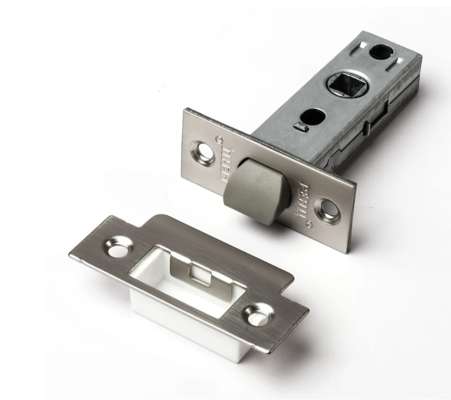 Защелка межкомнатная ренц, пластиковый язычок, никель супер матовый