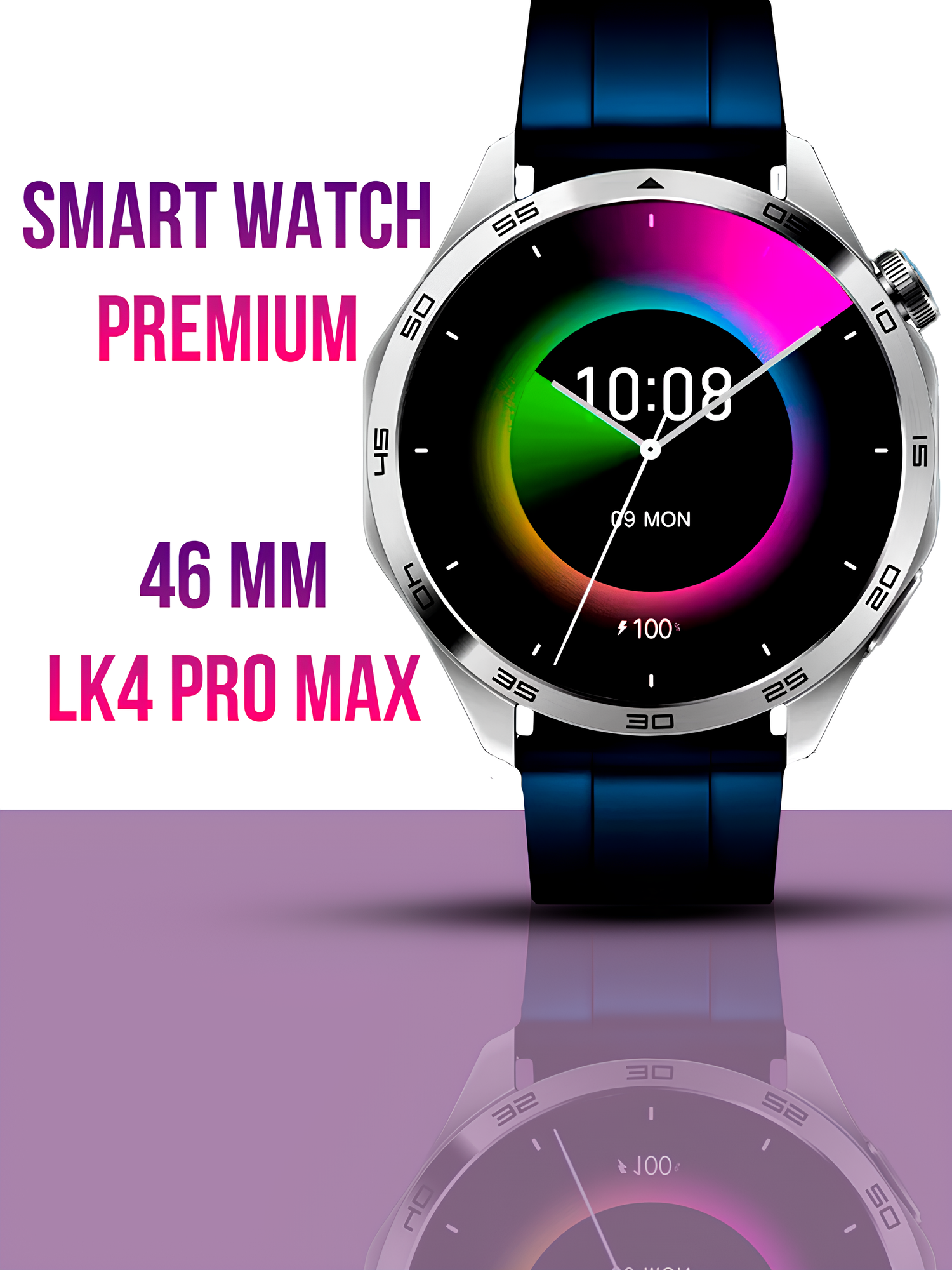 Умные часы LK4 ProMax - Premium фитнес-браслет для мужчин и женщин, Серебристый