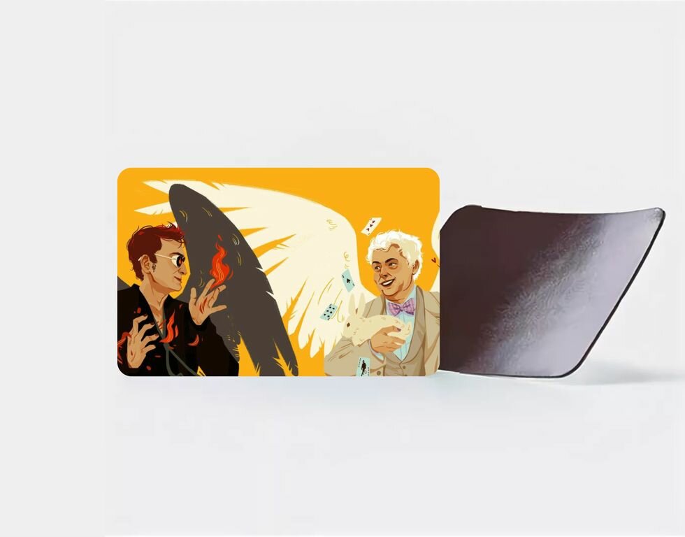 Магнит виниловый Благие знамения, Good Omens №8