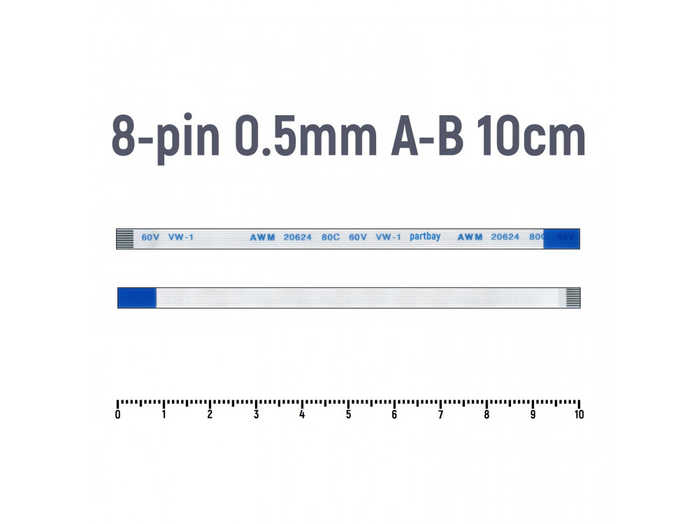 Шлейф подключения платы LS-H323P для HP 15S-DR 15S-DU 15S-DY Серии 8-pin 0.5mm A-B 10cm L52025-001 (совместимый)