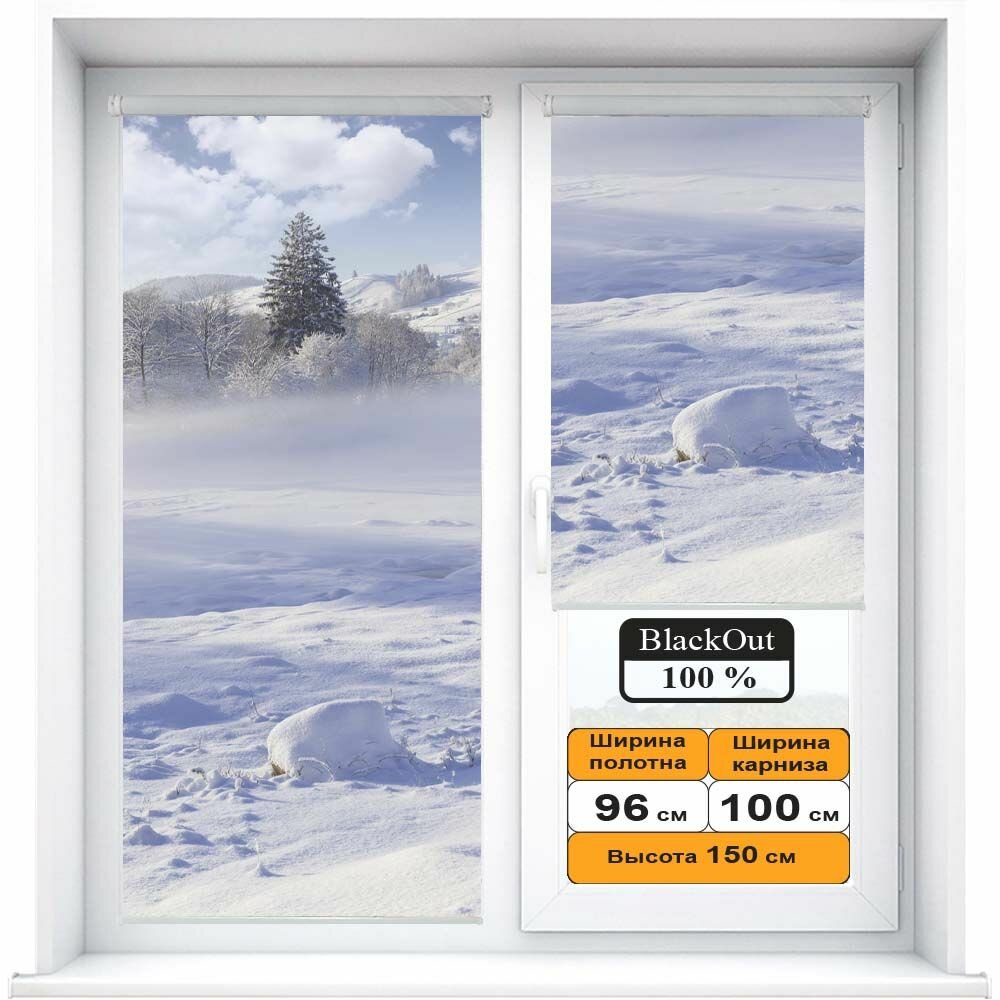 Рулонная штора Блэкаут (Blackout) с фотопечатью Весна 96х150см